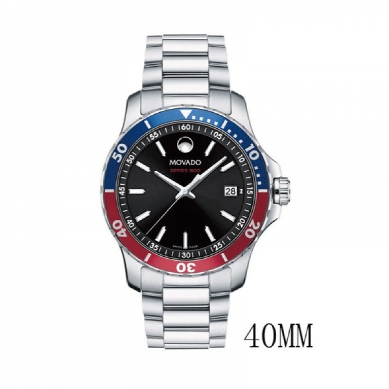 Movado Series 800 모바도 시리즈 800 다이얼 펩시 베젤 스틸 남자용 시계 2600152 - 위핑