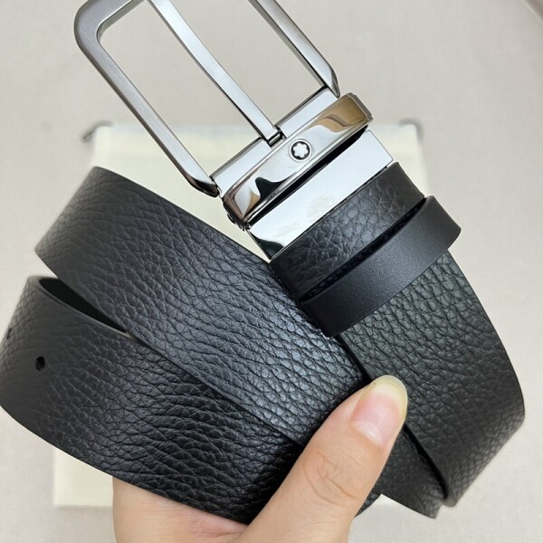 몽블랑 MONT BLANC 니들단추벨트 은색 - 위핑