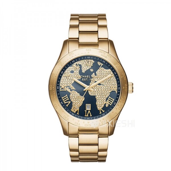 MICHAEL KORS 마이클코어스 레이튼 크리스탈 Pave 다이얼 여성 시계 여성 시계 MK6243 - 위핑