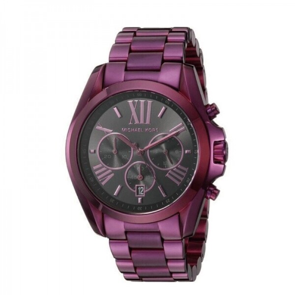 MICHAEL KORS 마이클코어스 Womens MK6398 Bradshaw Analog Display Quartz Purple ...