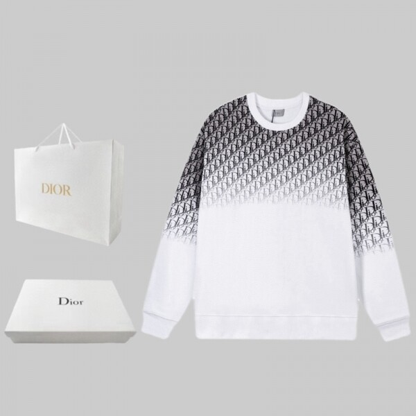 디올 Dior 프린트 커플 그레이 그라데이션 긴팔맨투맨 - 위핑