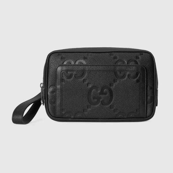 구찌 GUCCI 더블 G 엠보 멀티 지퍼 블랙 클러치 760244 14.5*23.5*6cm - 위핑