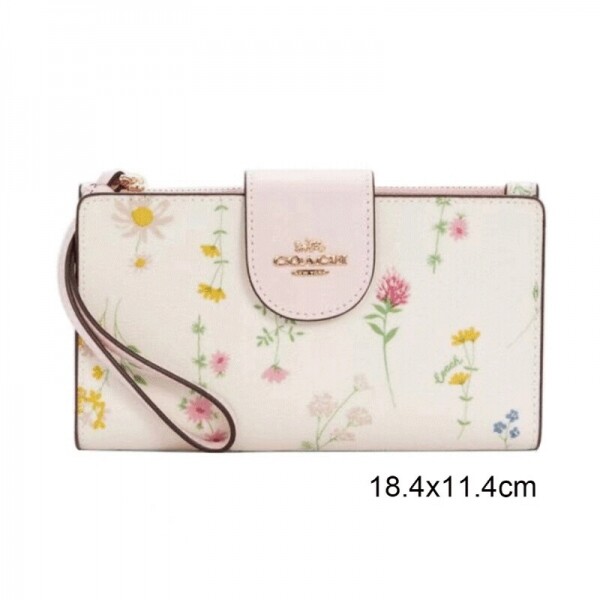 COACH 코치 C3371-IMCAH Tech Wallet 18 flower 지갑 - 위핑
