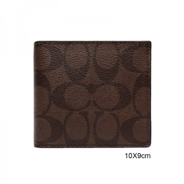 COACH 코치 시그니쳐 남성 차콜 이중 접지 지갑 CQBK F75006brown - 위핑