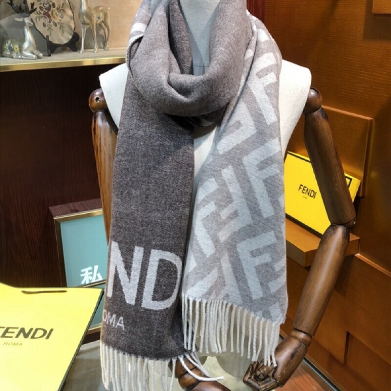 펜디 FENDI 레터링 로고 프린트 양면 머플러 35*190cm - 위핑