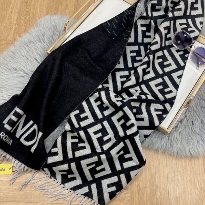 펜디 FENDI 레터링 로고 프린트 양면 머플러 35*190cm - 위핑