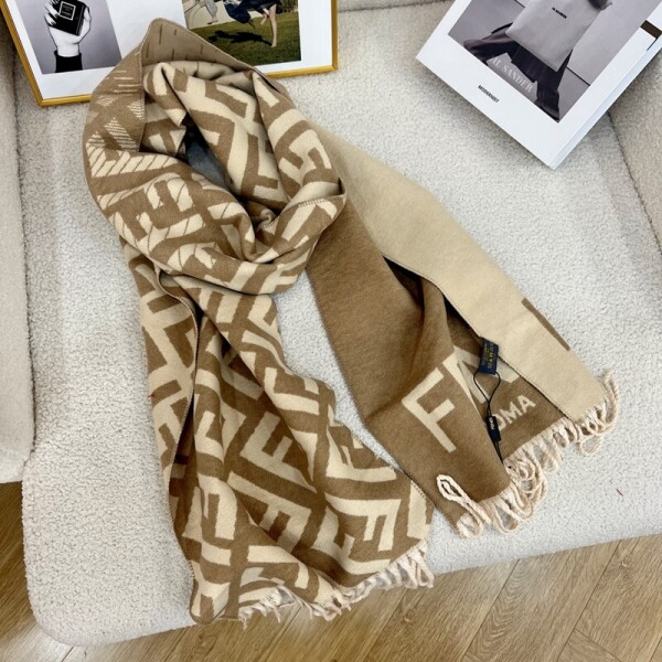 펜디 FENDI 레터링 로고 프린트 양면 머플러 35*190cm - 위핑