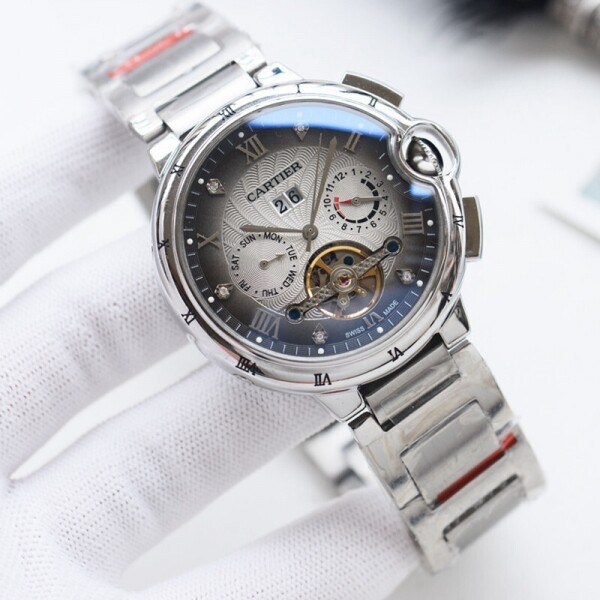 까르띠에 Cartier 빈티지한 디자인의 남성 기계식 시계 42*11mm - 위핑