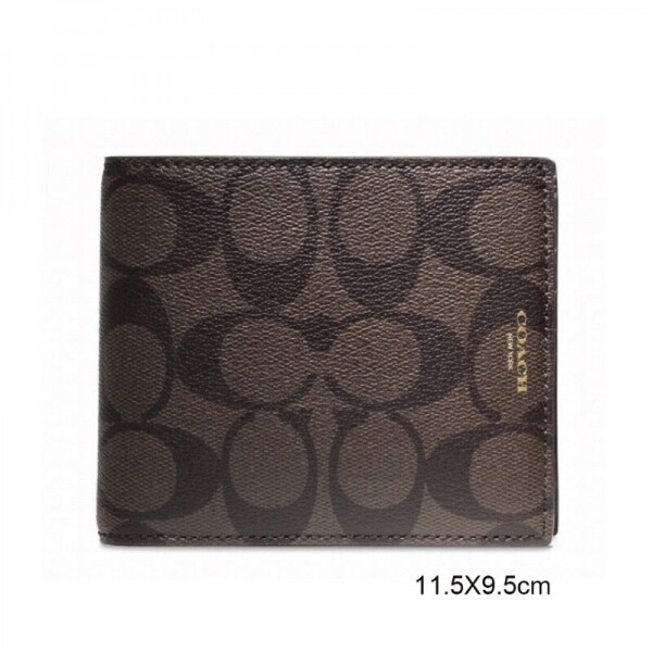 COACH 코치 남성 블리커 콤팩트 아이디 지갑 74586brown - 위핑