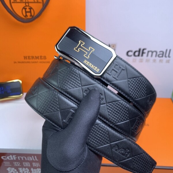 에르메스 Hermès 캐주얼 심플 남성 벨트 폭: 3.4CM - 위핑