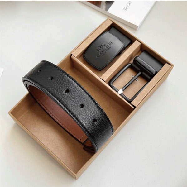 COACH 코치 91305 QBLVW 시그니처 버클 컷투사이즈 리버시블 정장 벨트 - 위핑