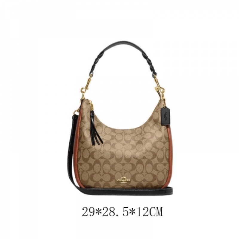 COACH 코치 시그니처 캔버스 줄스 호보 숄더백 CF350 - 위핑