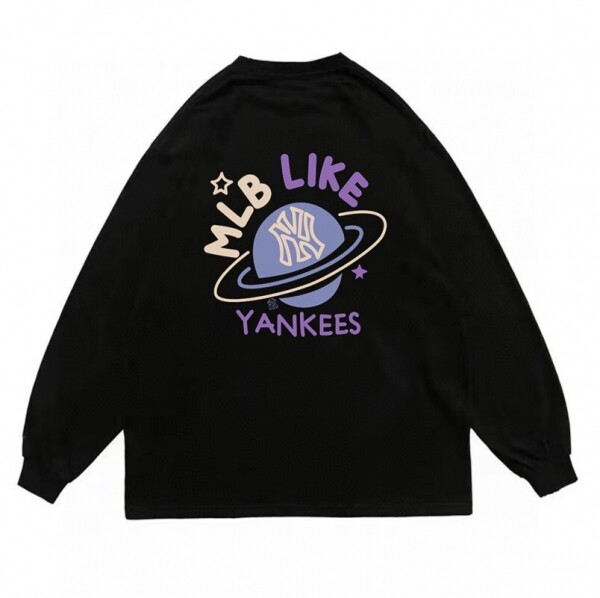 MLB 별 프린팅 기모 도톰 라운드 맨투맨 남녀공용 - 위핑