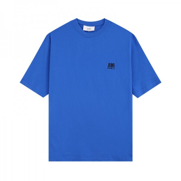 아미 AMI 로고자수 패셔너블 캐주얼 반팔티 남녀공용 - 위핑