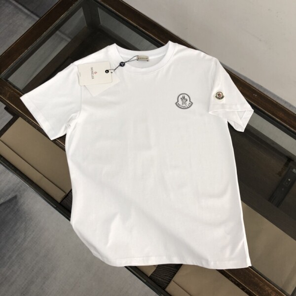 몽클레르 Moncler 모던 캐주얼 커플 라운드 반팔 티 위핑