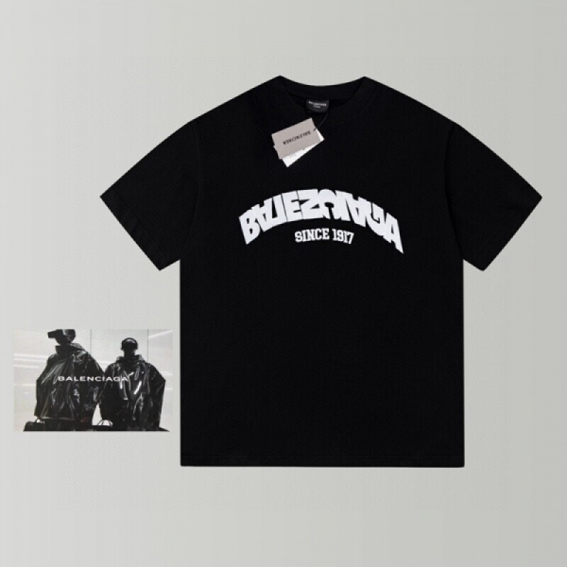 발렌시아가 BALENCIAGA 역레터링 자수 캐주얼 반팔 티 남녀 공용 - 위핑