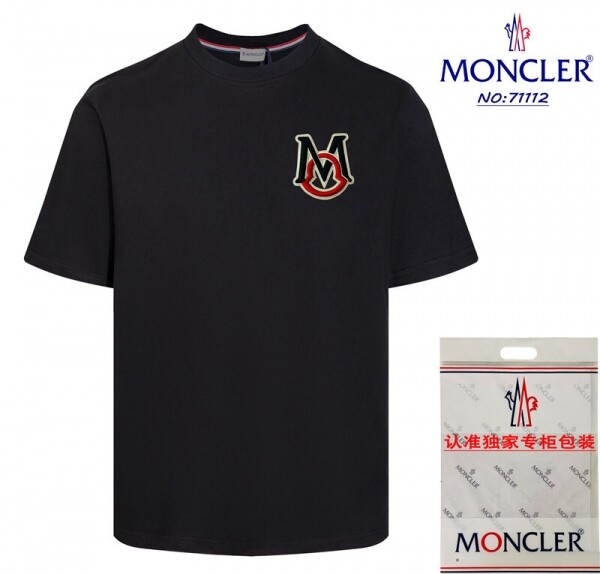 몽클레르 MONCLER 모던 로고 캐주얼 반팔 티 남녀공용 - 위핑