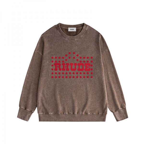 루드 RHUDE 레드 레터링 프린트 모던 워싱 맨투맨 남여공용 - 위핑