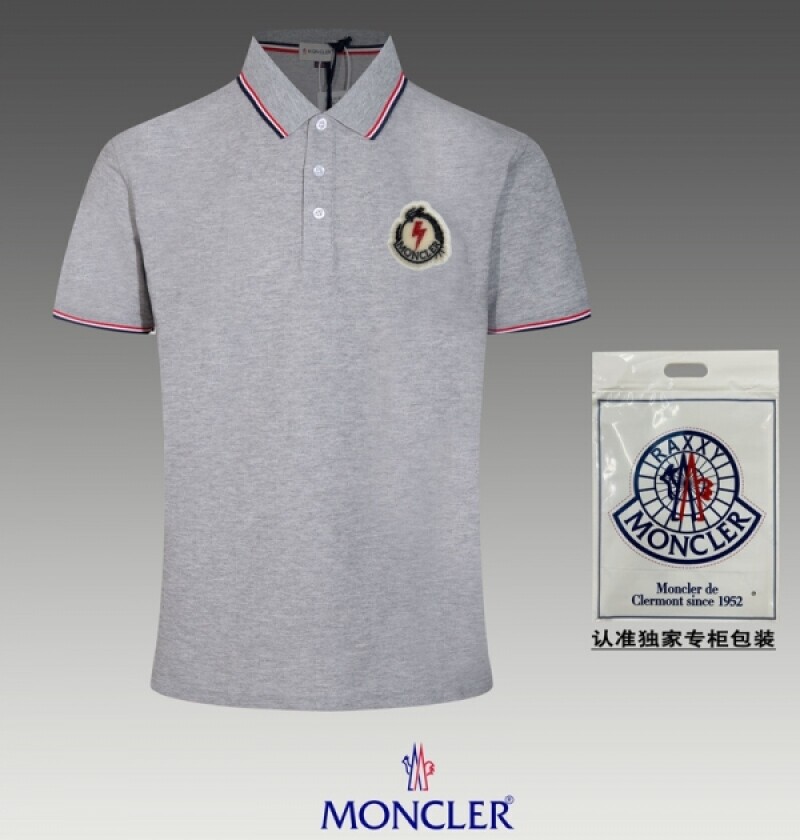 몽클레르 MONCLER 클래식 로고 캐주얼 폴라 반팔 유니 - 위핑