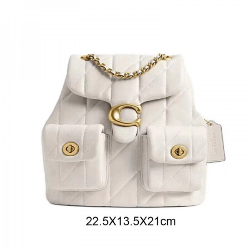 코치 태비 백팩 위드 퀼팅 B4 BK CU076white - 위핑