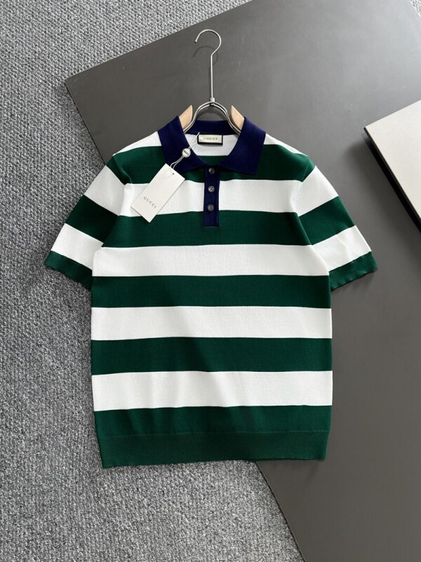 구찌 GUCCI 새로운 도착 스트라이프 디자인 반팔 티셔츠 - 위핑