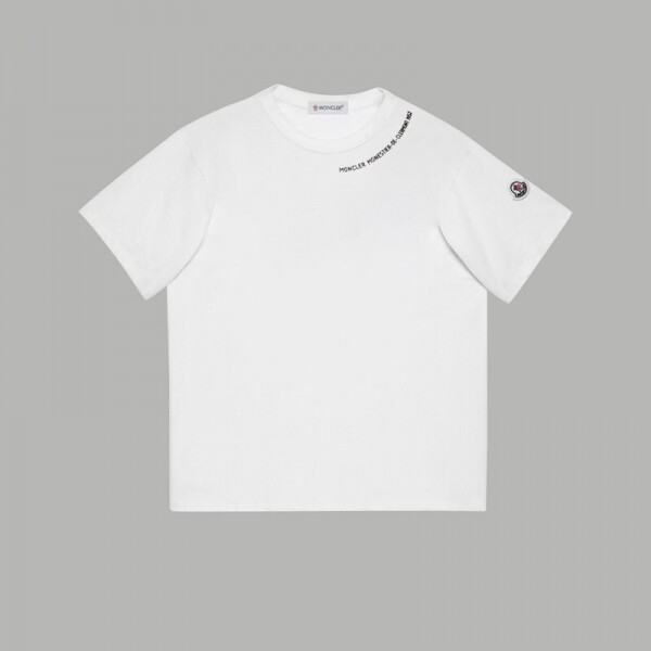 몽클레르 MONCLER 기질 캐주얼 반팔 티셔츠 화이트 - 위핑