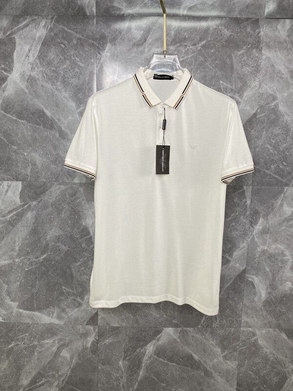 아르마니 Armani 클래식 로고 비즈니스 캐주얼 반팔 티 남녀 공용 - 위핑