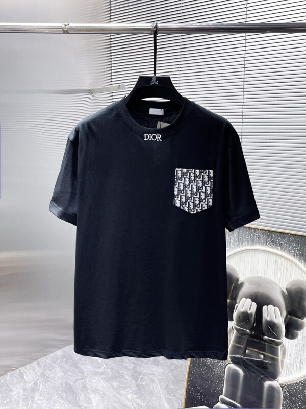 디올 DIOR 로고 디자인 스타일리쉬 심플 데일리 반팔티 남녀공용 - 위핑