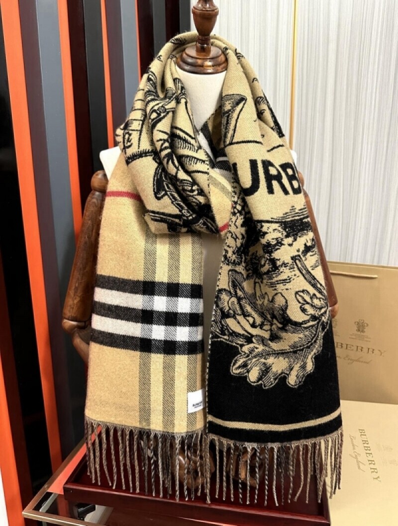 버버리 BURBERRY 클래식 워마라이더 빈티지 데일리 양면 숄 머플러 50*230cm - 위핑