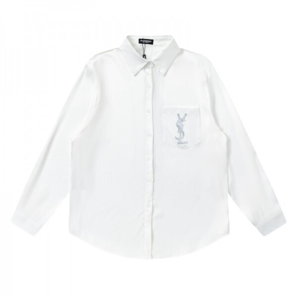 생로랑 Saint Laurent 클래식 로고 큐빅 캐주얼 심플 셔츠 남녀공용 - 위핑