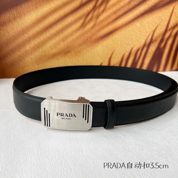 프라다 PRADA 캐주얼 심플 남성 자동 벨트 3.5cm - 위핑