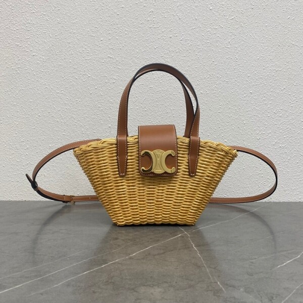 셀린느 CELINE 모던 캐주얼 미니 밀짚 가방 - 위핑