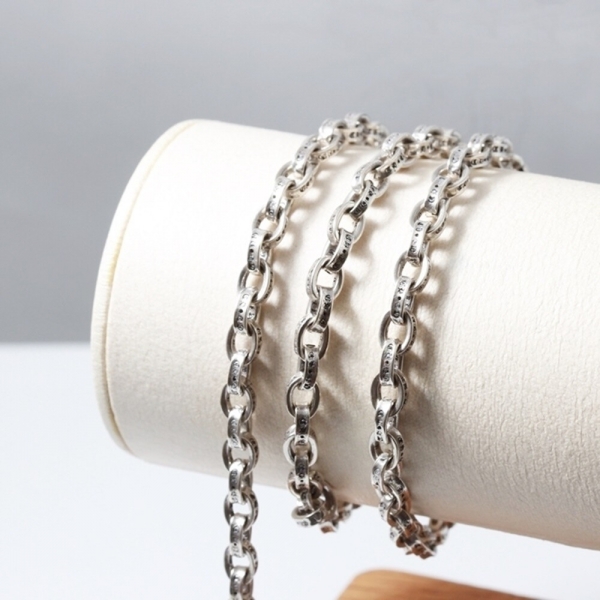 페이퍼 남자 여자 은목걸이 빈티지 실버체인 커플 생일 선물 유명한 실버목걸이줄 - 위핑