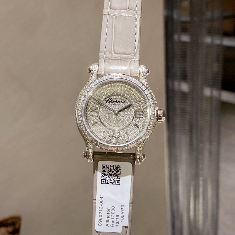 쇼파드 Chopard HAPPY DIAMONDS 전체 다이아몬드 여성용 쿼츠 시계 - 위핑