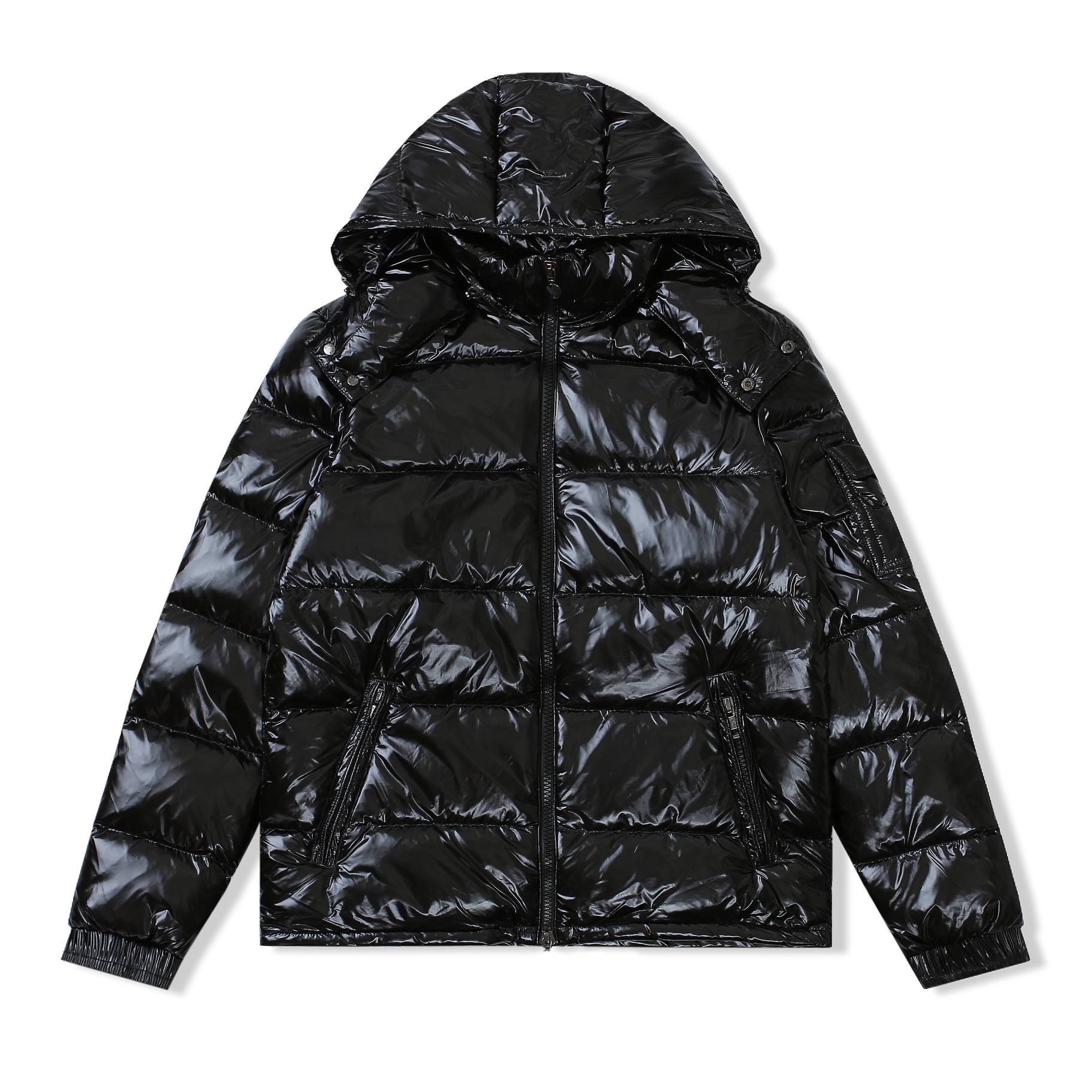 몽클레르 MONCLER Maya 클래식 캐주얼 웜 크롭 블랙 다운 재킷 남여 공용 - 위핑